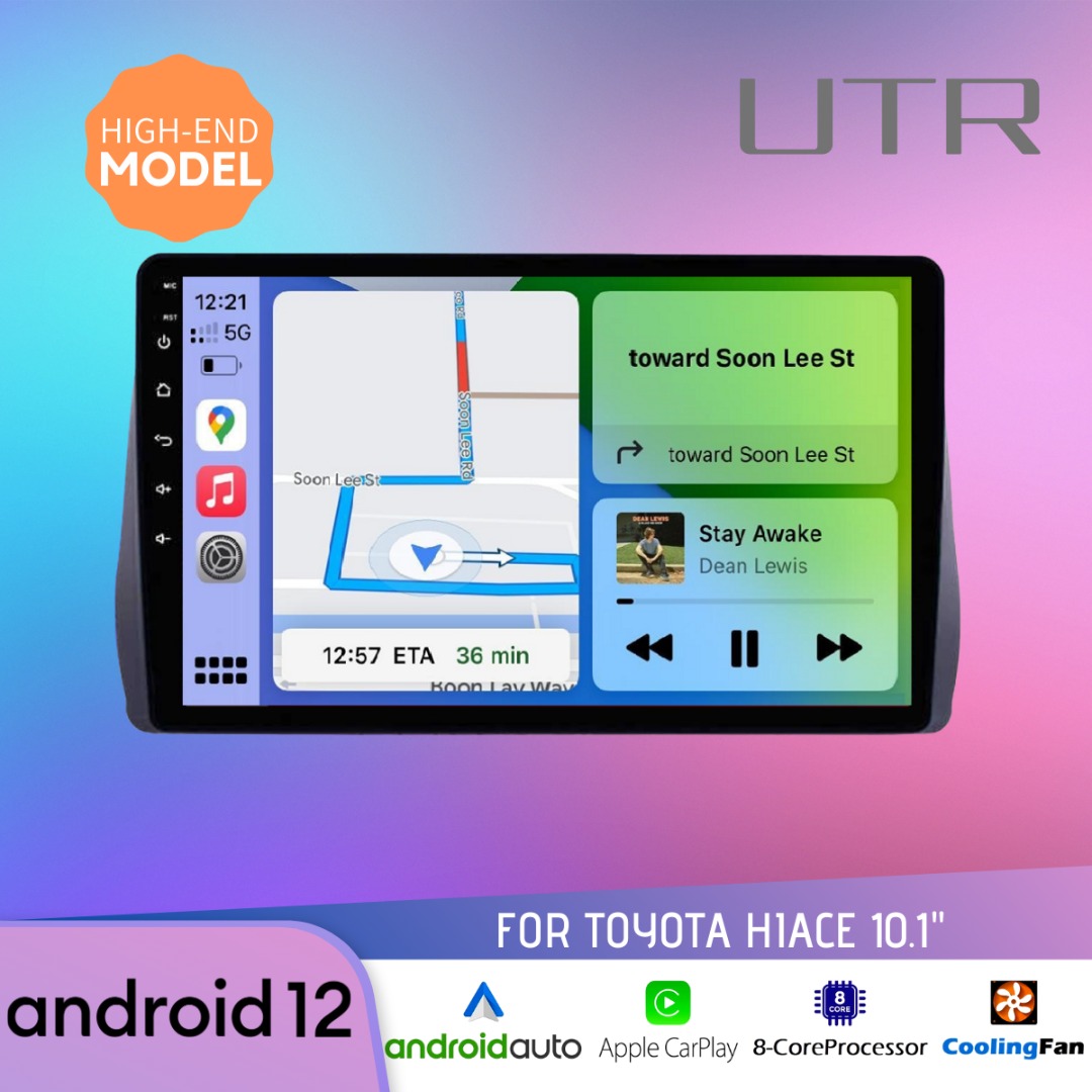 HIGH-END TOYOTA HIACE ANDROID 12 PLAYER 10.1 INCH 13.1 INCH 8 CORE ...