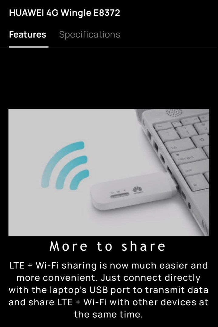 Huawei E8372 4G LTE Sim Card USB Modem WIFI HotSpot, Computers & Tech ...