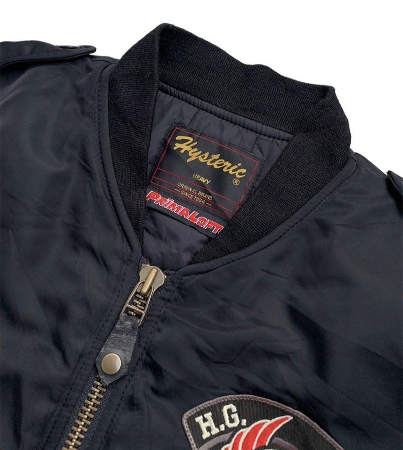 HYSTERIC GLAMOUR PRIMALOFT HEAVY METAL PACTH SKULL BOMBER JACKET ...