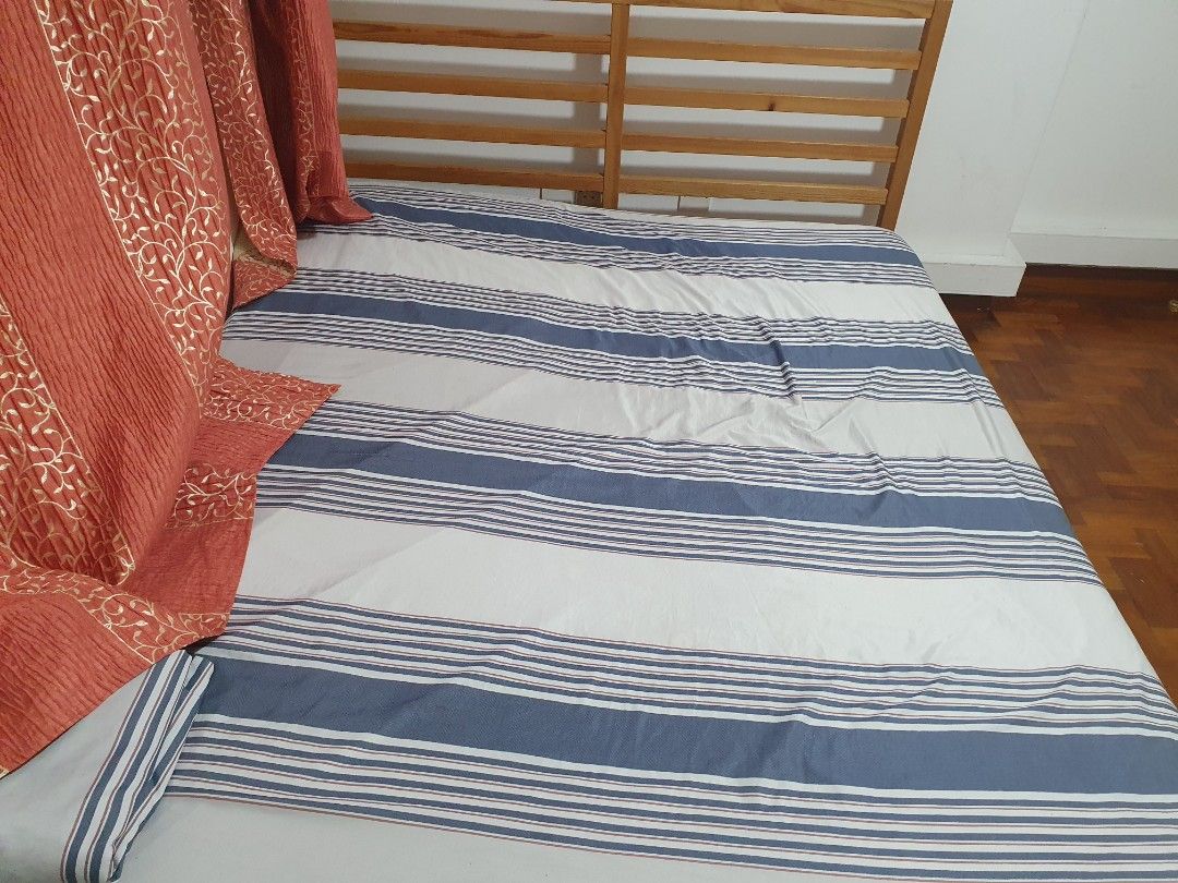 Ikea Bed Frame single and double bed (Detachable), Furniture & Home ...