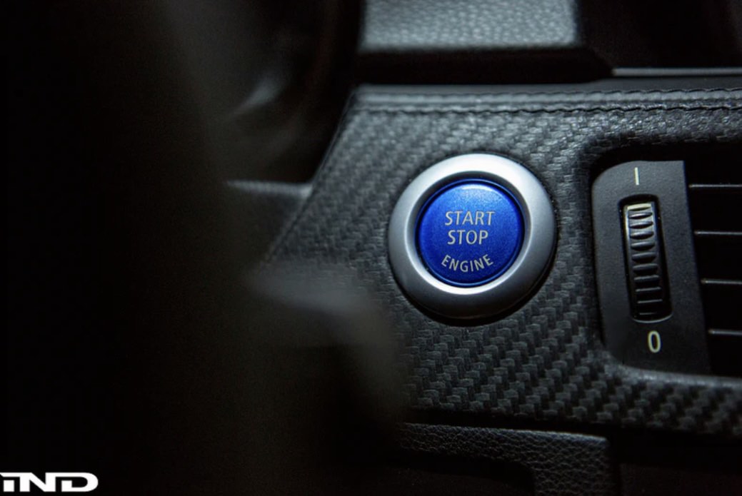 IND E9X M3 Polar Blue Start / Stop Button, Car Accessories, Accessories ...