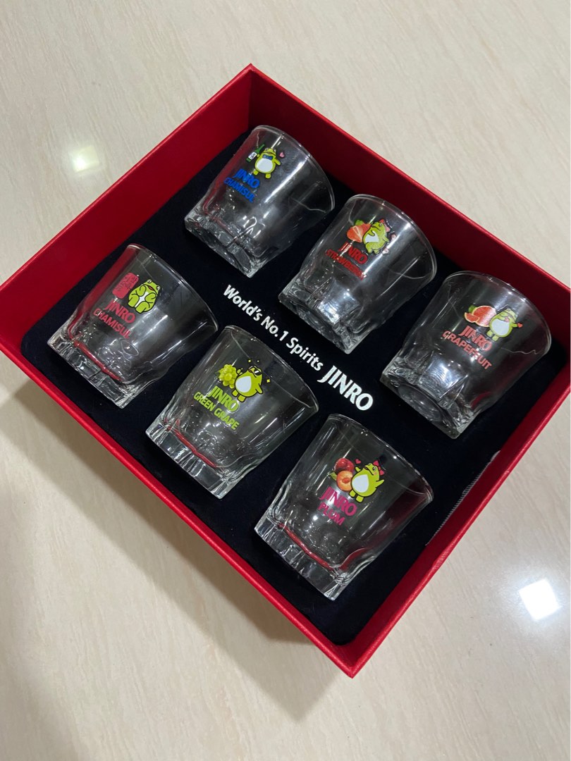 Jinro Soju Shot Glass Set, Furniture & Home Living, Kitchenware ...