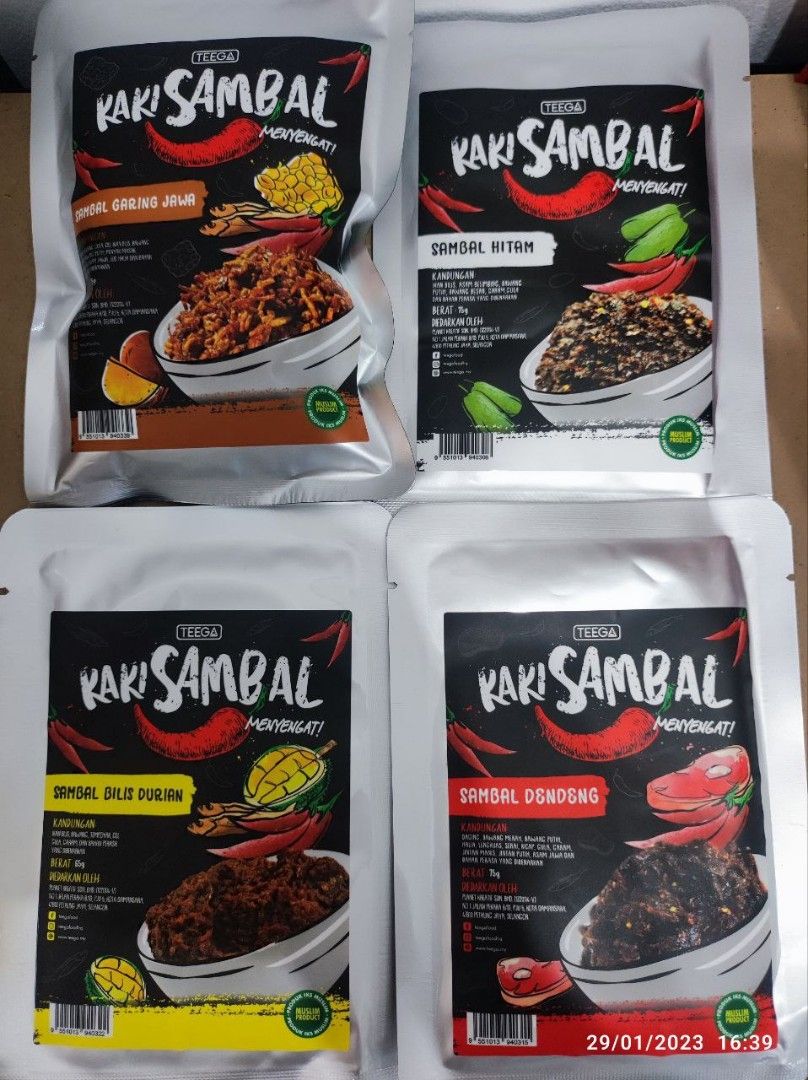 Kaki Sambal TEEGA Sambal Dendeng Sambal Hitam Sambal Bilis Segera, Food ...