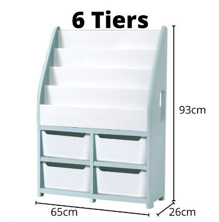 Kids Open Face Bookshelf / Children Book Shelf with Storage space and ...