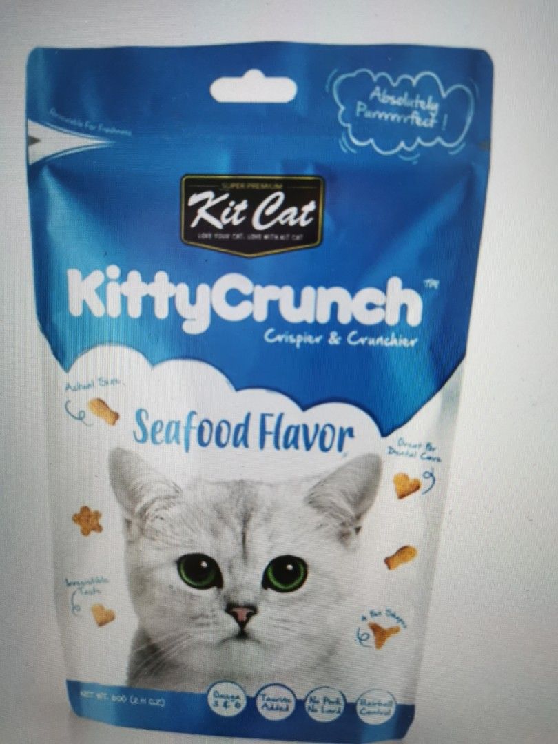 Kit cat kitty crunch seafood flavour and breath bites, Pet Supplies ...