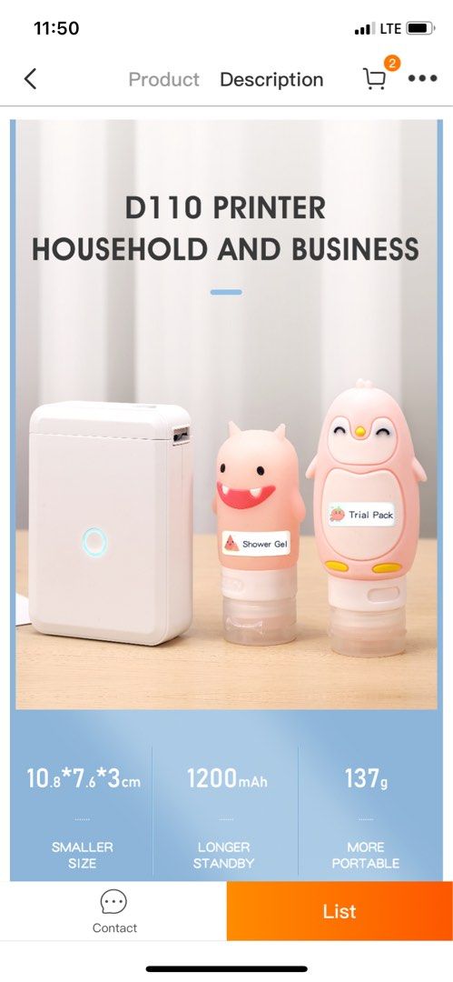 Label Printer Thermosensitive Adhesive, Computers & Tech, Printers ...