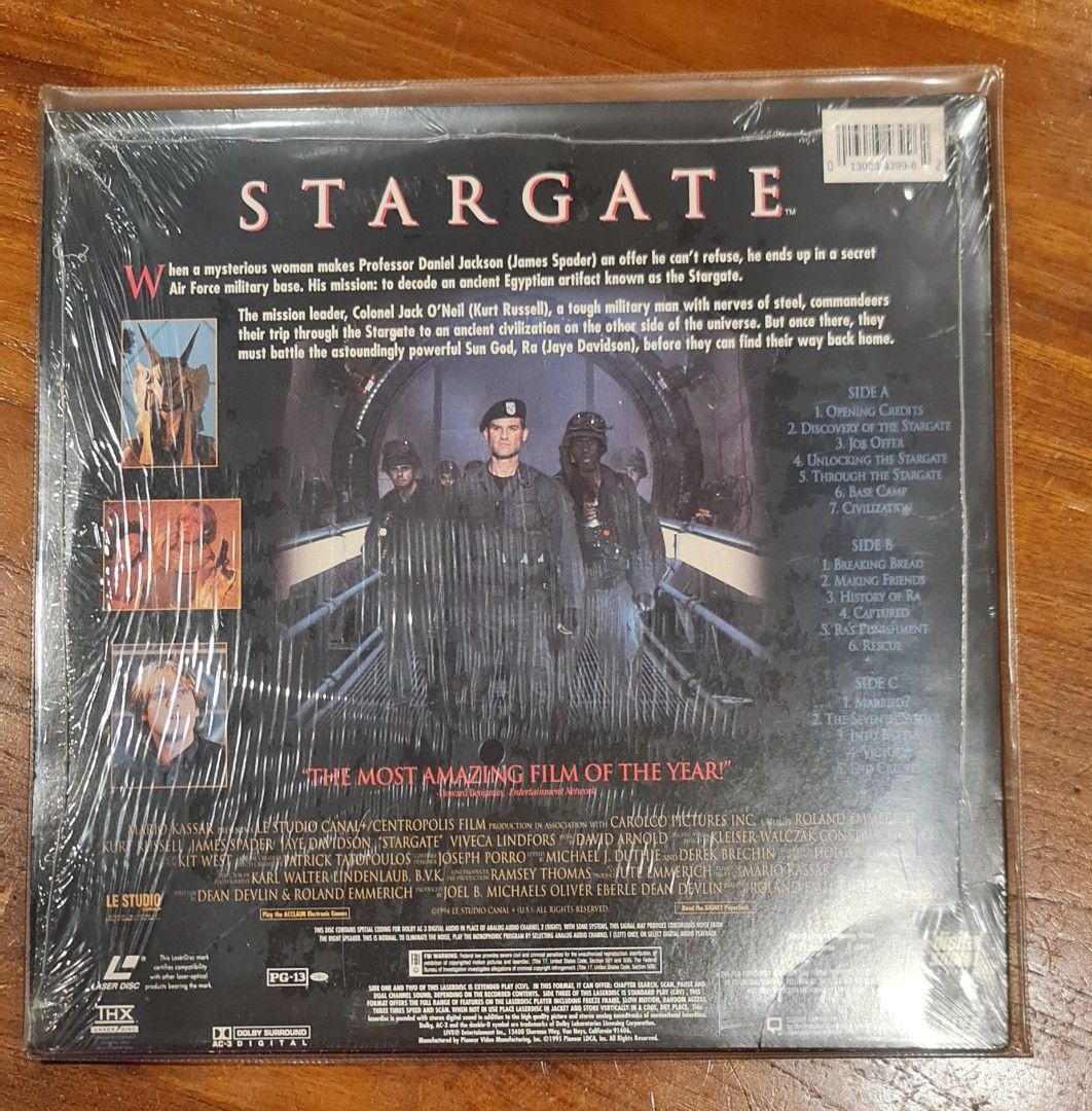 Laser disc Movie : Stargate, Musik & Media, CD, DVD & Lainnya di Carousell