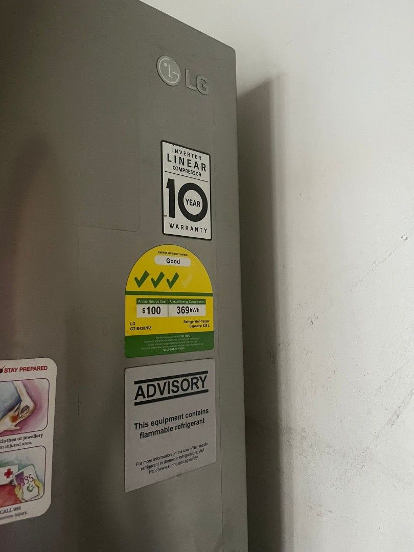 LG 438L 2 door fridge with inverter linear compressor, TV & Home Appliances, Kitchen Appliances ...