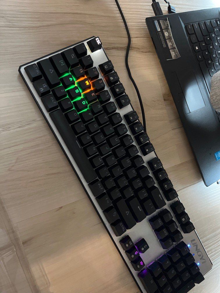 LINGYI Mechanical Keyboard with LED light. BLUE key touch, Computers ...