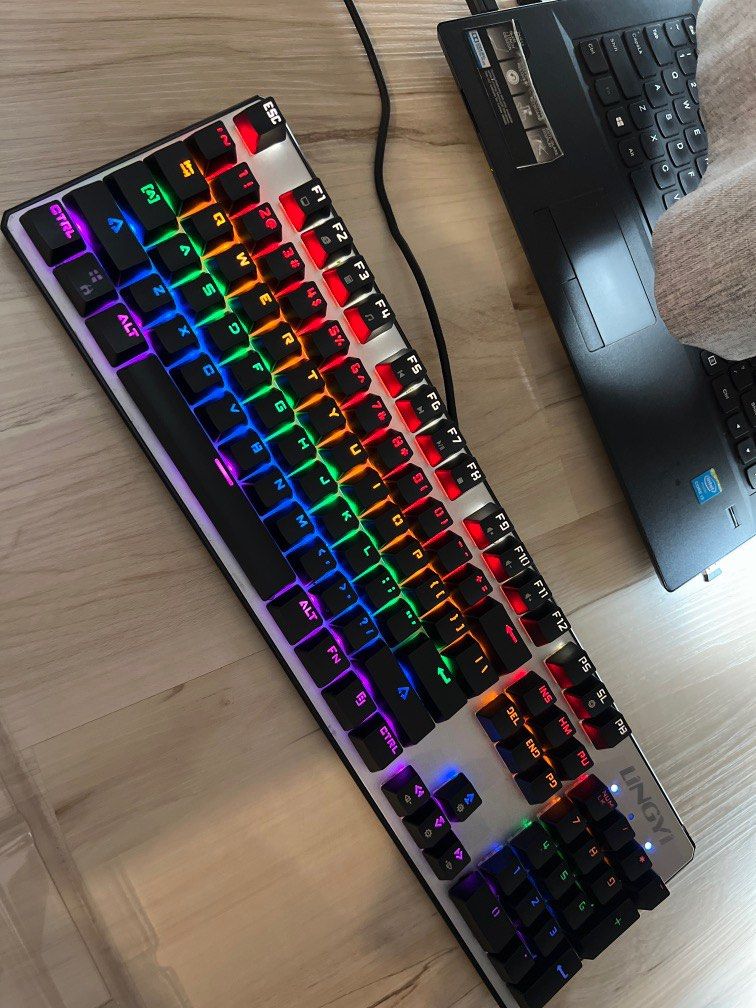 LINGYI Mechanical Keyboard with LED light. BLUE key touch, Computers ...