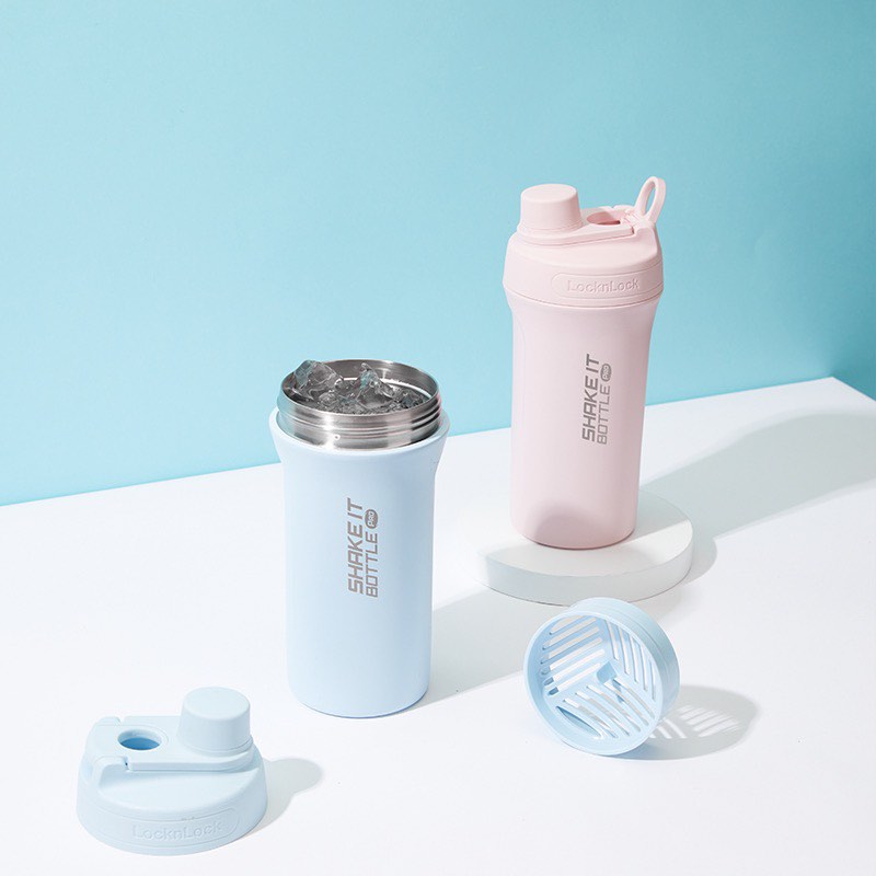 Lock & Lock Stainless Protein Shake Bottle Tumbler Sports Shaker ...