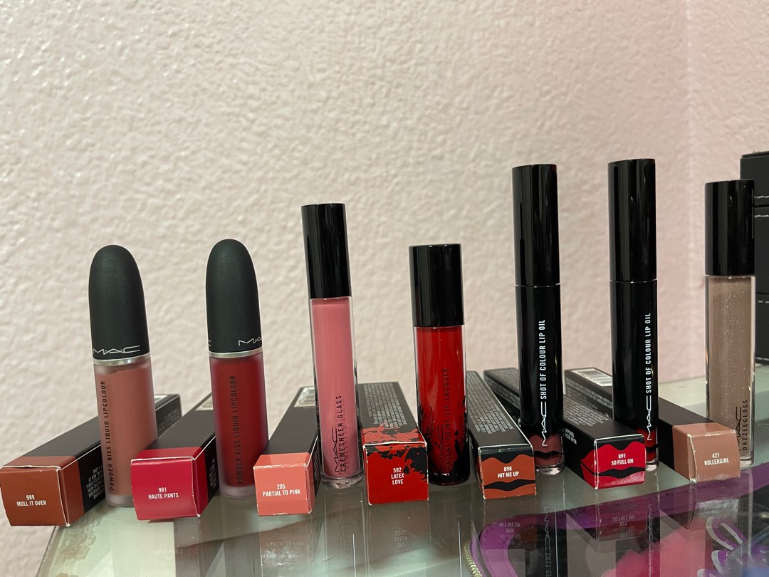 MAC liquid lipstick, lip glass, lip oil, dazzle on Carousell