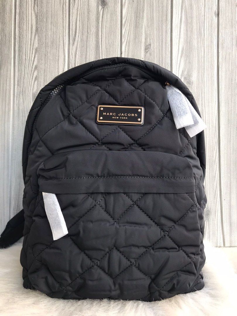 Marc Jacobs Preppy natasha quilted Nylon Large Backpack black, Barang ...