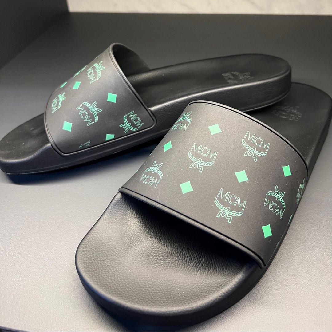 MCM Green Color Splash Monogram Print, Men's Fashion, Footwear ...