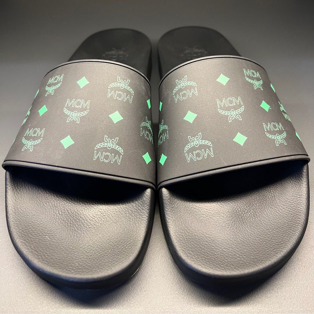 MCM Green Color Splash Monogram Print, Men's Fashion, Footwear ...