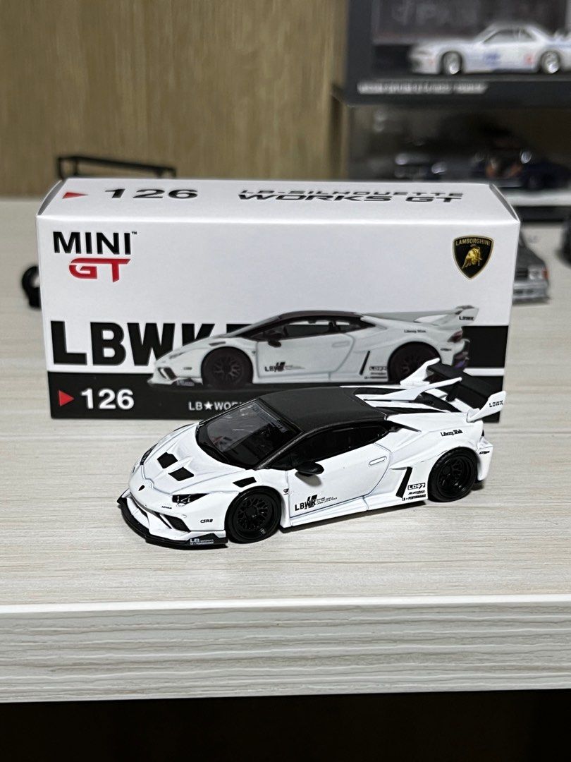 Mini GT LB Works Huracan GT RHD White, Hobbies & Toys, Toys & Games on Carousell