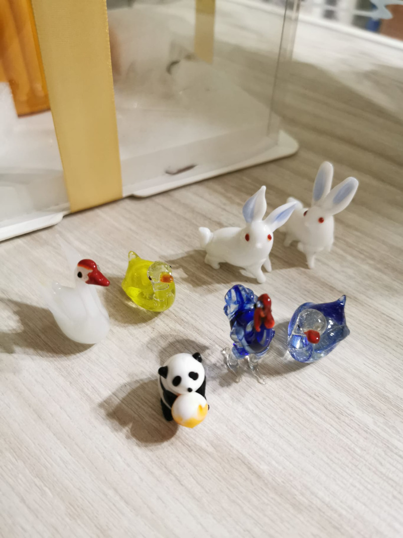 MINIATURE GLASS ANIMALS SET, Hobbies & Toys, Memorabilia & Collectibles ...