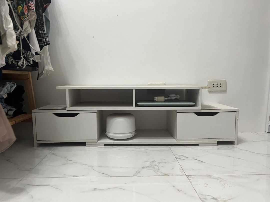 Minimalist TV Rack with drawers on Carousell