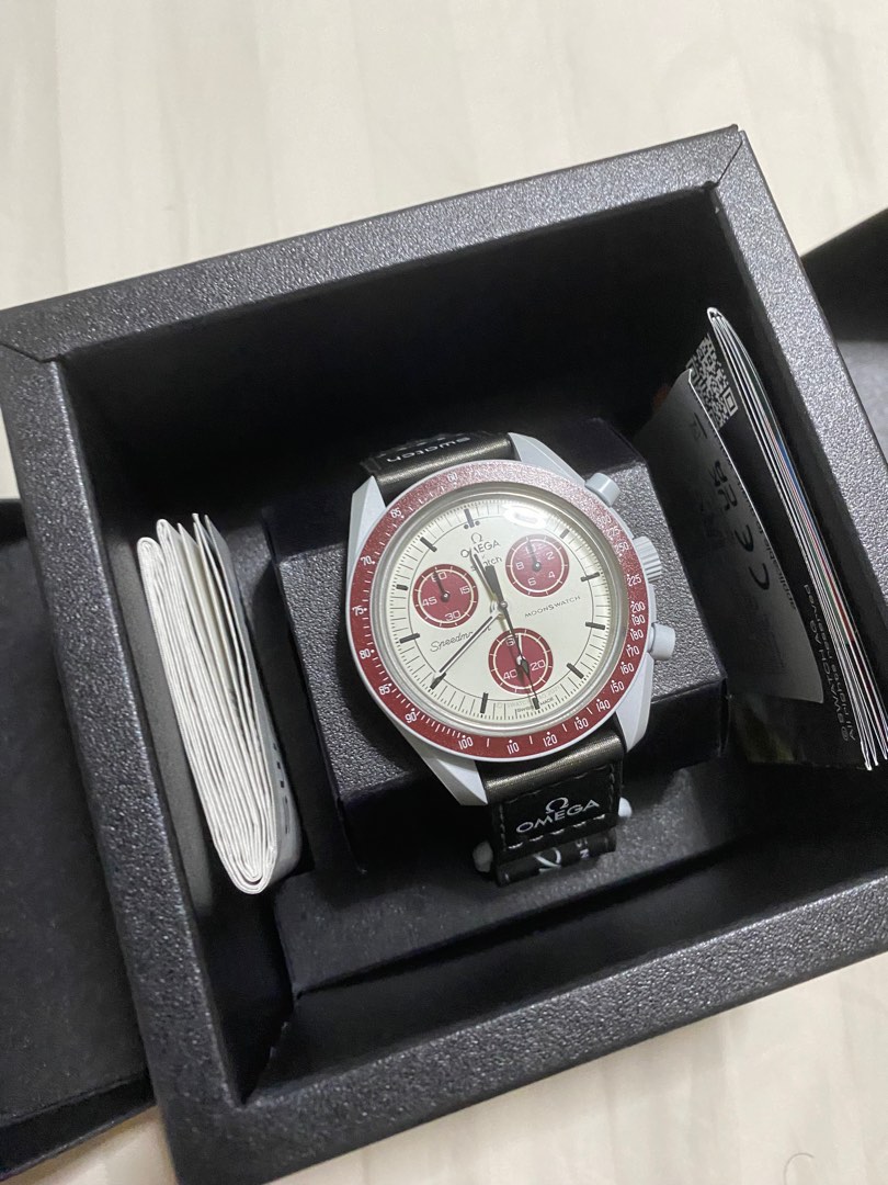 Mission to Pluto Moonswatch Swatch X Omega, Luxury, Watches on Carousell