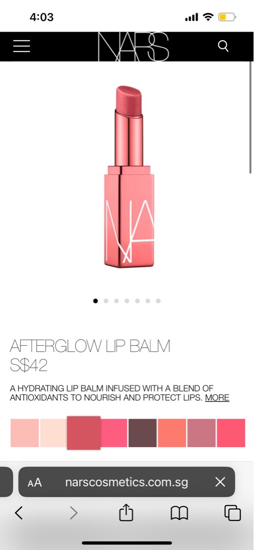 Nars Afterglow Lip Balm, Beauty & Personal Care, Face, Makeup on Carousell