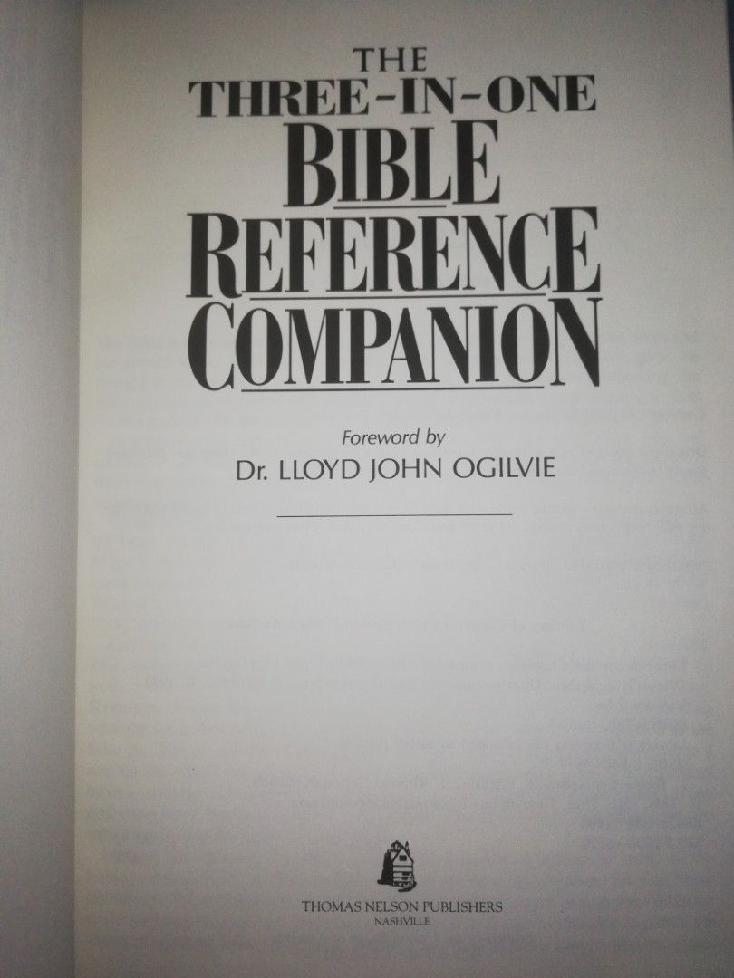 The Three-in-One Bible Reference Companion, Hobbies & Toys, Books ...