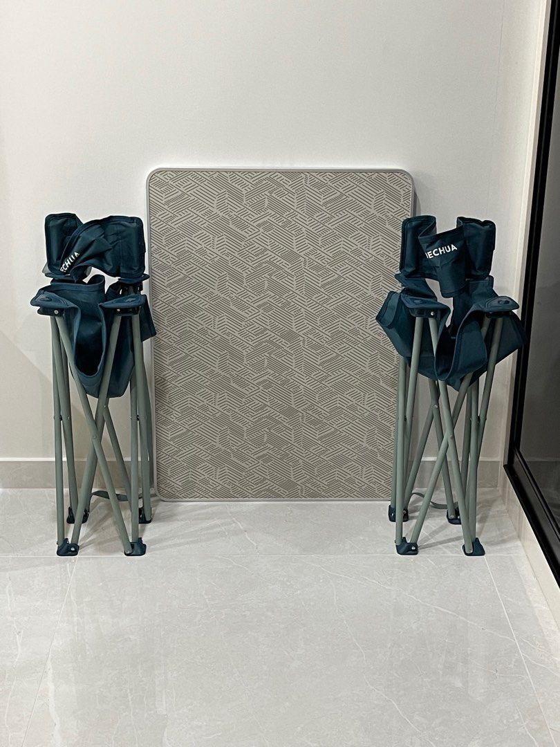 NEW DECATHLON Folding Table & Chairs, Sports Equipment, Hiking ...