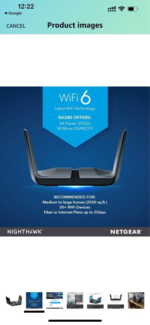 8-Stream AX6000 WiFi Router RAX80 8-Stream Router NETGEAR, 03/22/2024