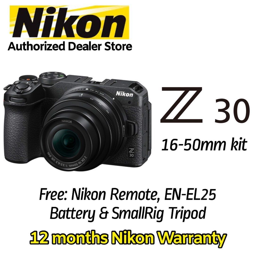 Nikon Z30 with 16-50mm kit, Photography, Cameras on Carousell