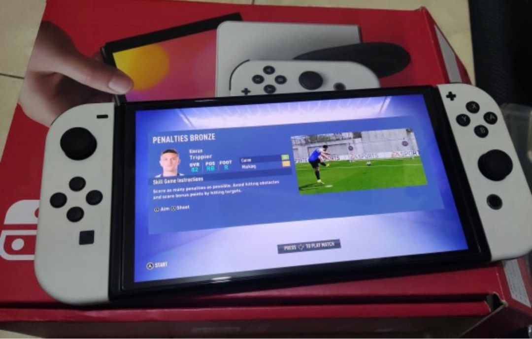 Nintendo Switch Oled White Second Fullset Video Game Konsol Di
