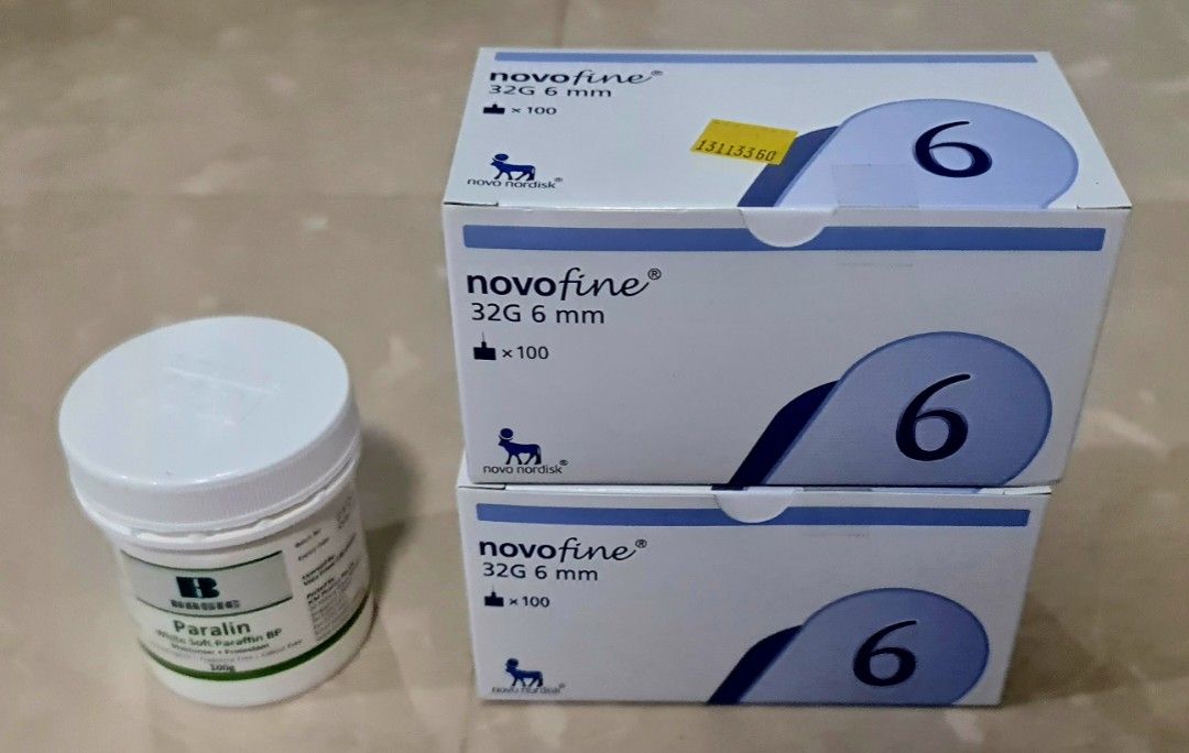 Novofine Needles 6mm x 32g, 100pcs & Paralin, Health & Nutrition ...