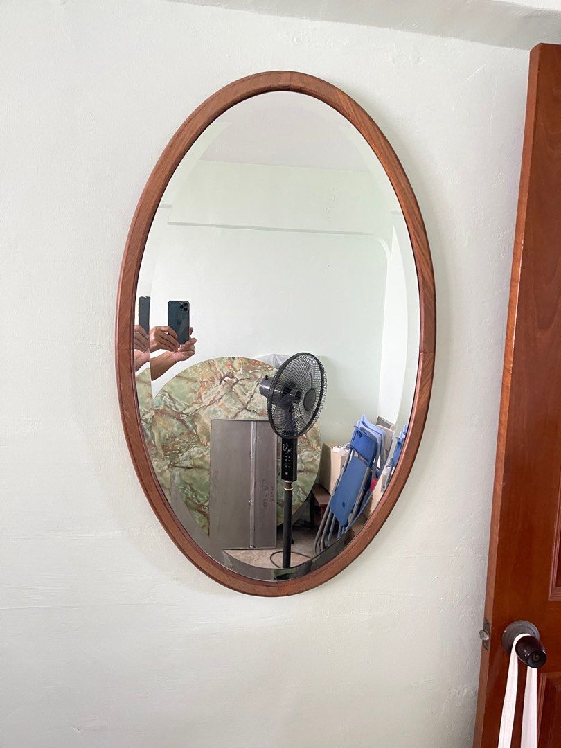 Olive Shade Mirror (Wall Mounting Mirror), Furniture & Home Living ...