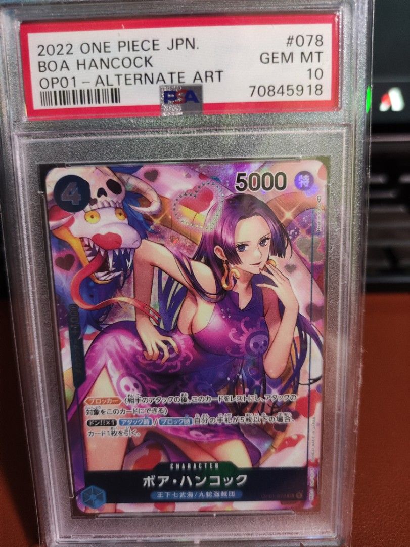 One Piece TCG Boa Hancock OP01-078 Alternate Art PSA 10, Hobbies & Toys, Memorabilia ...