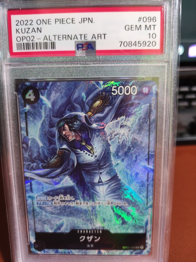 One Piece TCG Kuzan OP02-096 Alternate Art PSA 10, Hobbies & Toys, Memorabilia & Collectibles ...