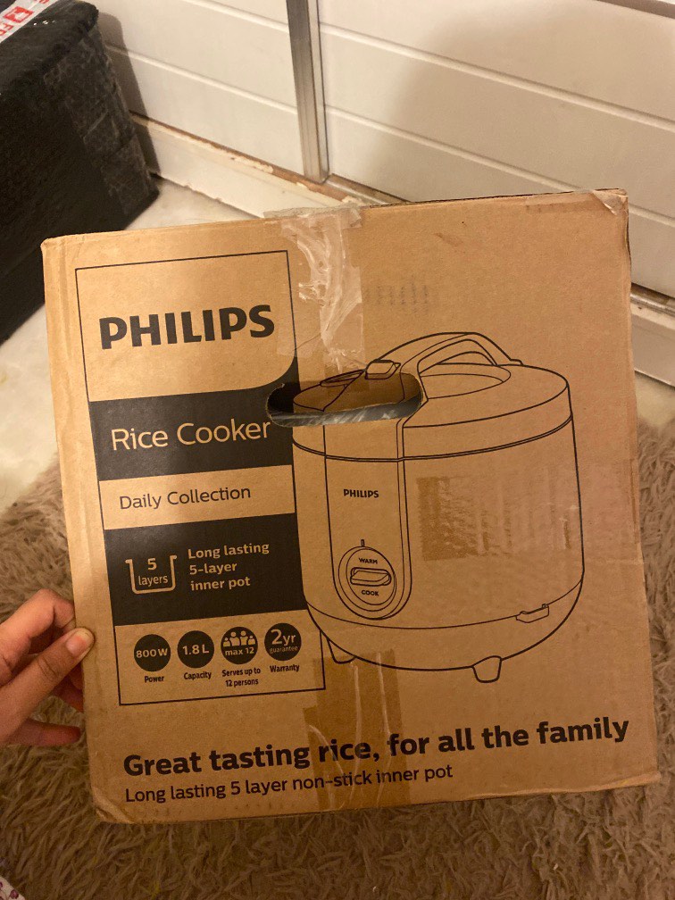 Philips HD3115 Daily Collection Rice Cooker 1.8L, TV & Home Appliances ...