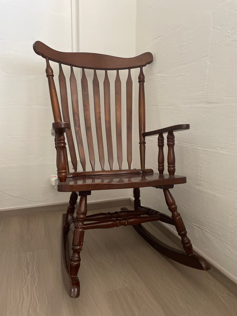 Picket & Rail Rocking Chair, Furniture & Home Living, Furniture, Chairs ...