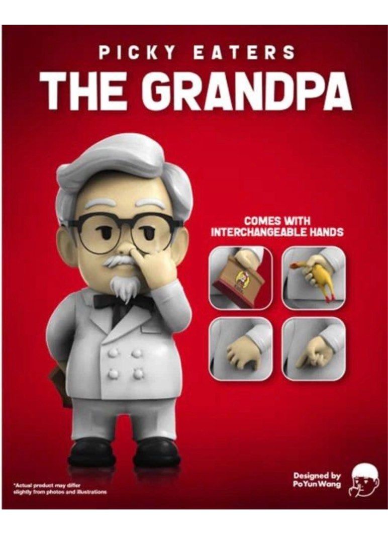 picky eaters KFC grandpa by Mighty Jaxx Po Yun Wang, Hobbies & Toys ...