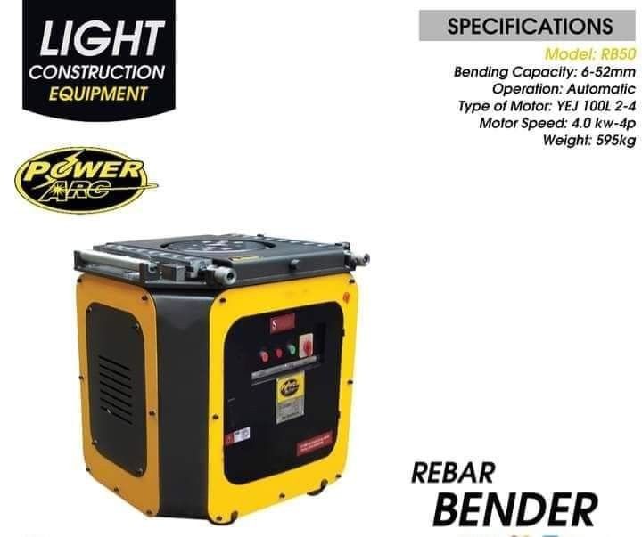 POWER ARC Rebar Bender RB50, Commercial & Industrial, Construction ...