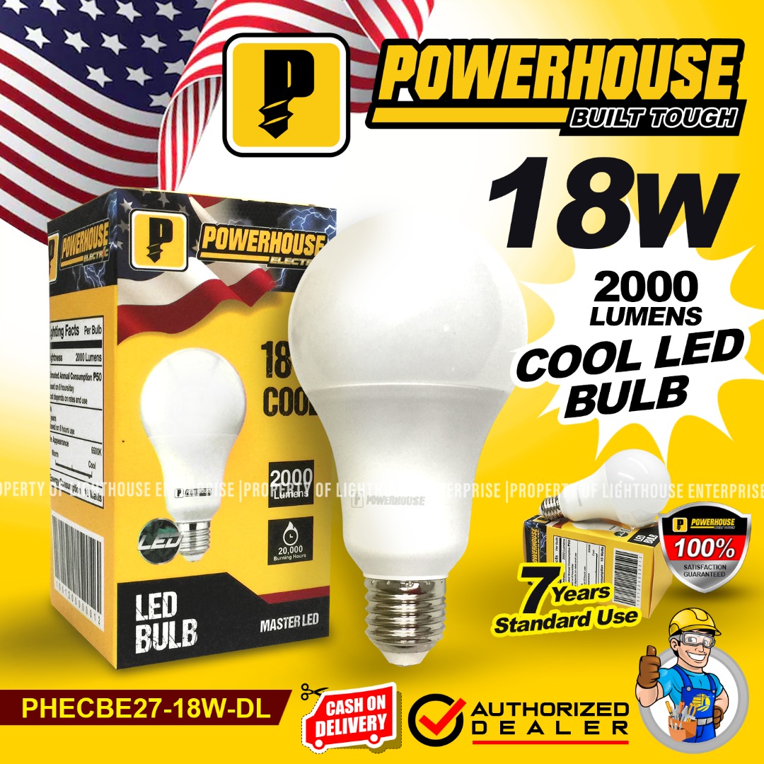 POWERHOUSE Cool & Warm LED Bulb (6W, 8W, 10W, 12W, 18W) LIGHTHOUSE ...