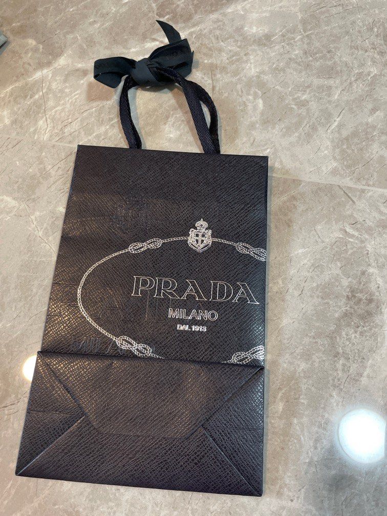 Prada paper bag, Luxury, Accessories on Carousell