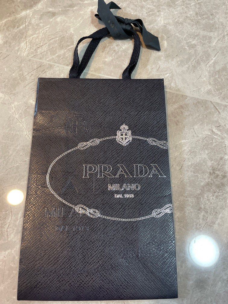 Prada paper bag, Luxury, Accessories on Carousell
