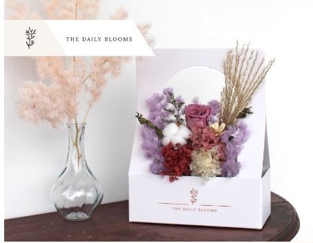Preserved Flower Box Gift | The Daily Blooms Preserved Flowers Series ...