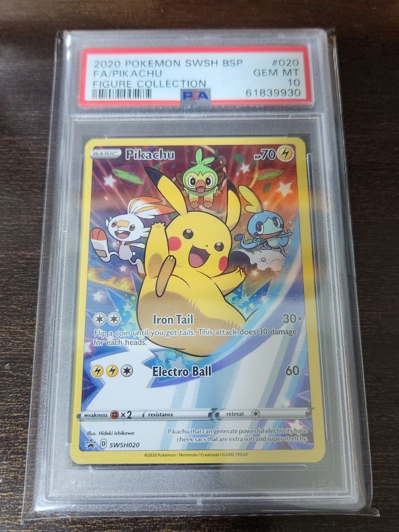 Psa 10 pikachu full art figure collection swsh promo pokémon card ...