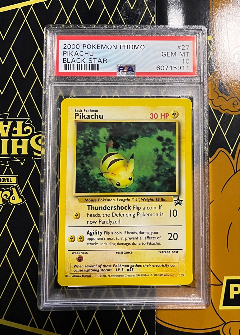 PSA 10 Pikachu wotc black star promo baby pika, Hobbies & Toys, Toys ...