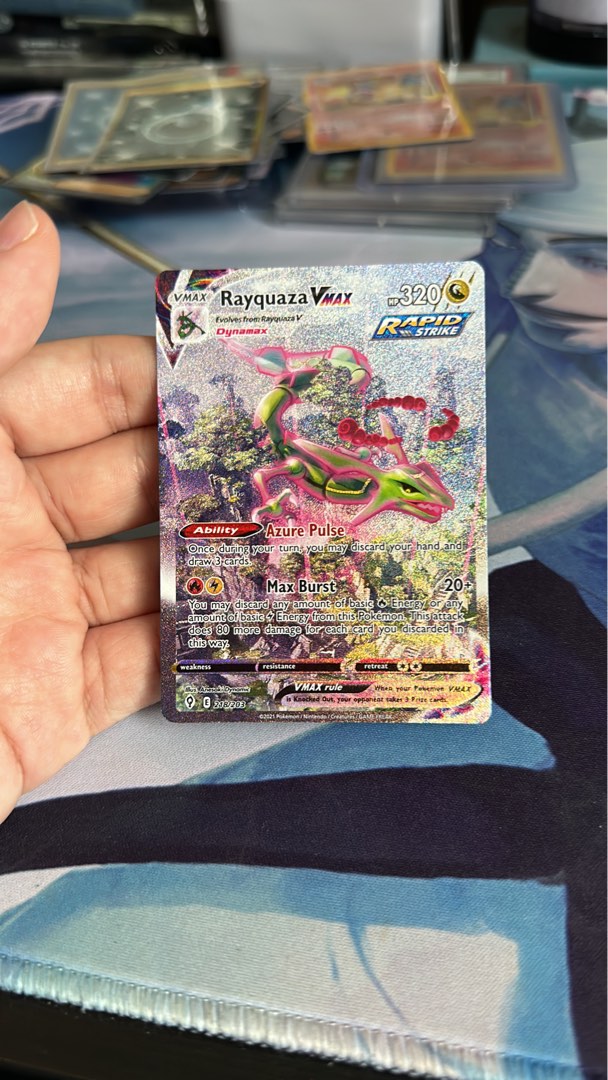 Rayquaza Vmax Alternate Art (Evolving Skies), Hobbies & Toys, Toys ...