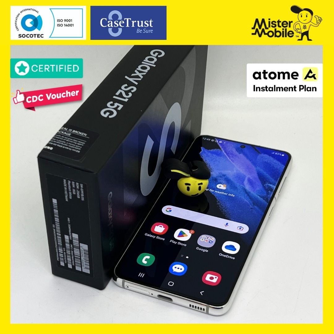 Samsung Galaxy S21 5G 256 256GB Phantom White Used Local Set, Mobile Phones & Gadgets, Mobile ...