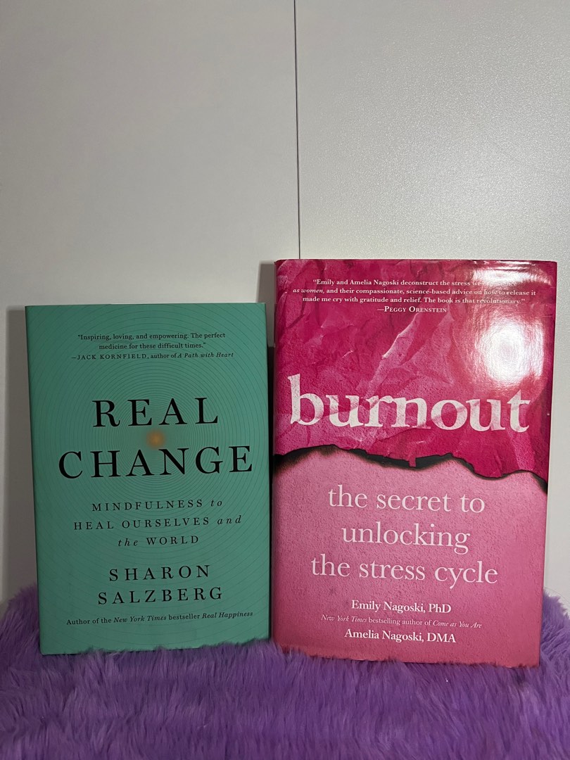 SELF HELP BOOKS Real Change and Burnout, Hobbies & Toys, Books ...