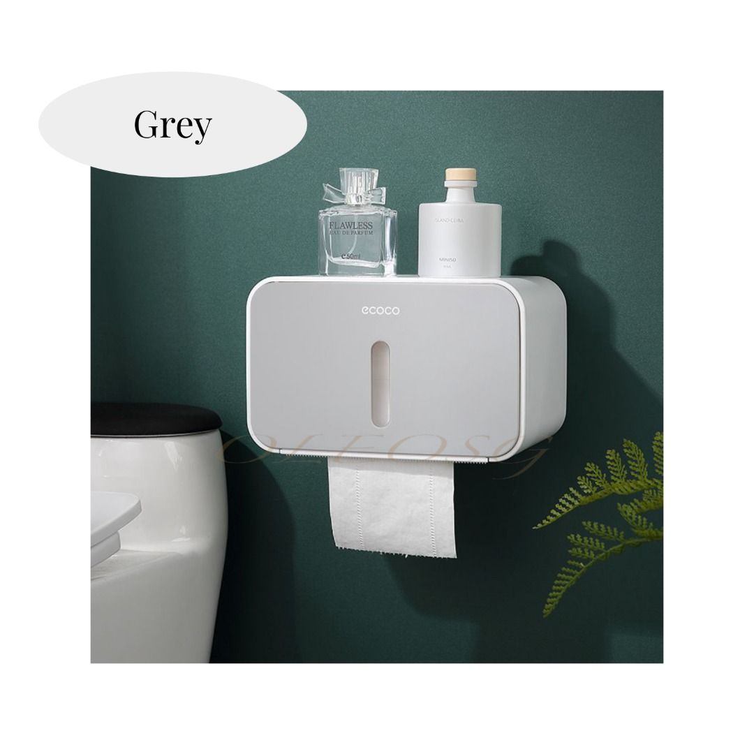 [SG Instock] ECOCO *No Drill* Toilet Roll, Tissue Paper Holder | With Adhesive | Neat, Clean ...