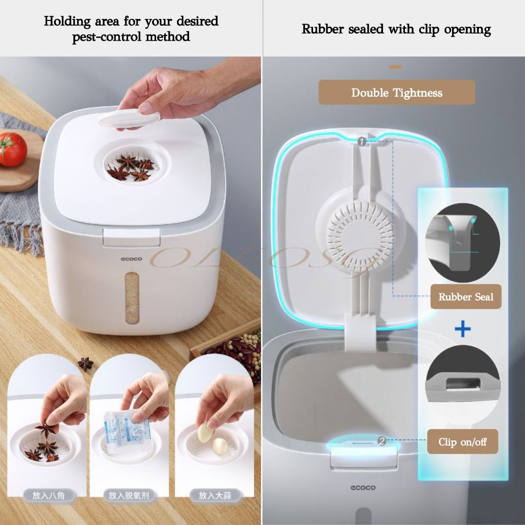 [SG Instock] Rice Container | Dry Goods Container Box | Moisture Remove ...