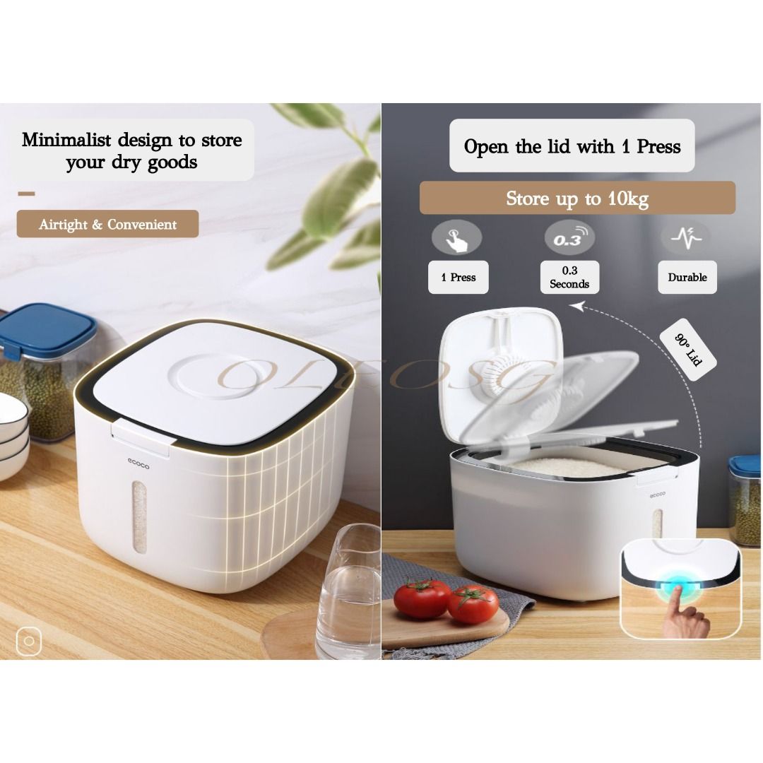 [SG Instock] Rice Container | Dry Goods Container Box | Moisture Remove ...