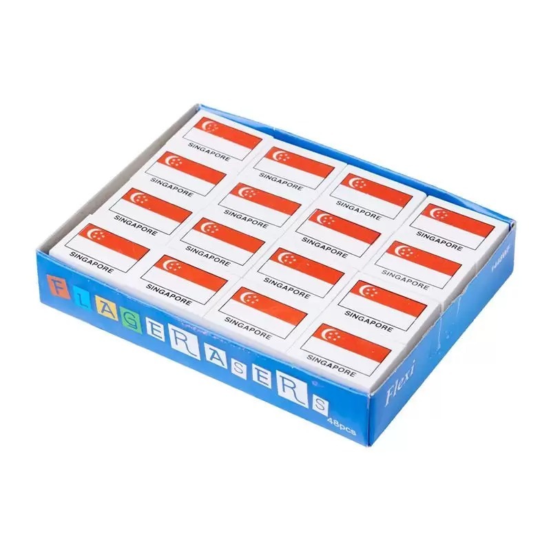 Singapore Flag Eraser 48pcs, Hobbies & Toys, Stationery & Craft ...